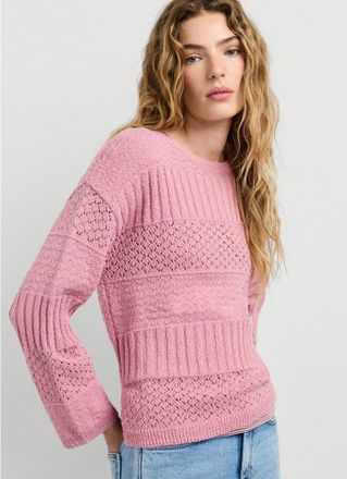 Pepe Jeans London Strickpullover ALAYA im Strukturmix, reine Baumwolle