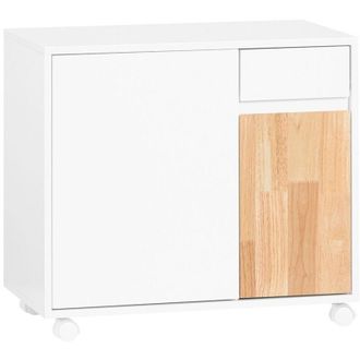 SoBuy SoBuy ASK04-WN Rollendes Schreibtischk&auml;stchen, Rollender Druckerst&auml;nder, Schreibtischorganisator, Schreibtischregal, Regalk&auml;stchen mit Schubladen