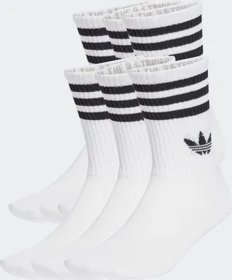 adidas Sportsocken ADIDAS ORIGINALS 3S CREW S 6P, Herren, Gr. XL (46/48), weiß, Obermaterial: 100% Polyamid, Socken Sportsocken, Topseller