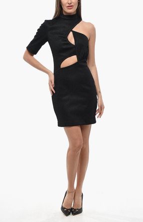 Stella McCartney Lurex One-Shoulder Sheath MALISA with Cut-Out Details Stella McCartney