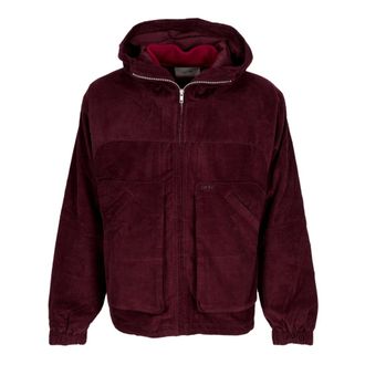 Arte Homme, Vestes, Rouge, Taille: XL Veste Technique en Velours C&ocirc;tel&eacute;