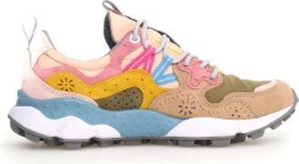 Flower Mountain Low-Top Sneaker - Yamano In Beige Suede And Olive Green Fabric Sneak - Gr. 36 (EU) - in Bunt - für Damen