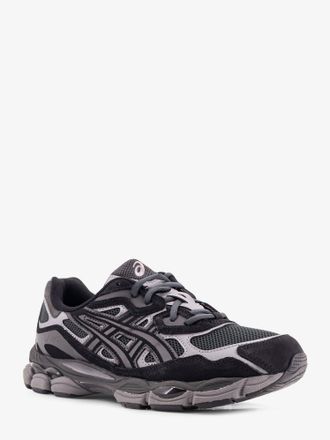 Asics Mens Gel-Nyc Mesh Sneakers With Suede Inserts Black Nylon-Mesh-Suede Trainers Nylon/mesh/suede