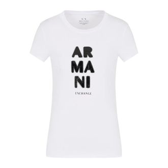 A|X Armani Exchange Femme, Tops, Blanc, Taille: 42 FR T-shirt Slim Fit