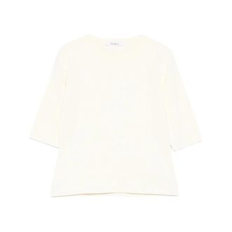 Max Mara Mxpaustero Kurzarm-Top - - Knitwear - Damen - Wei&szlig; - S