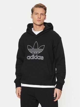 adidas Sweatshirt adicolor Outline Trefoil JP1079 Schwarz Loose Fit