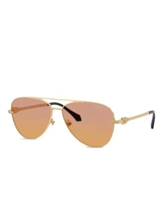 Versace lunettes de soleil &agrave; monture pilote - Or