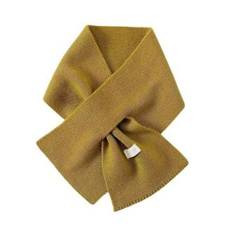 Generic &Eacute;charpe tricot&eacute;e de couleur unie douce pour lhiver, tendance, &eacute;l&eacute;gante, sensation chaude, ch&acirc;le pour femme &agrave; porter au quotidien, dor&eacute;, Taille unique