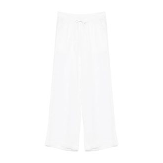 P.A.R.O.S.H. Wei&szlig;e Hose mit elastischem Kordelzug - - Trousers - Damen - Wei&szlig; - M