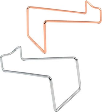 BESPORTBLE Toyvian Eisen Weinflaschenhalter 2 St&uuml;ck Silber Ros&eacute;gold Schlichtes Weinregal f&uuml;r Bar K&uuml;che und Esszimmer Stabiler Weinhalter aus Robustem Metall Deko