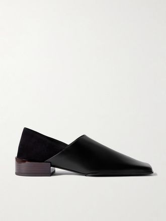 Alaia Mocassins En Cuir Et En Nubuck - Noir