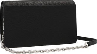 Maison Margiela Four Stitches Leather Wallet on Chain - Black