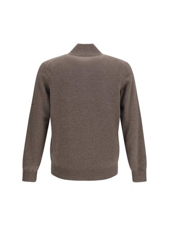 Brunello Cucinelli Half-Zip Cashmere Sweater - Gray