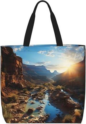 Generic Grand Canyon Sac Fourre-Tout Pliable Tote Bag R&eacute;utilisable Sac A Main Femmes Pour Travail Gym Plage