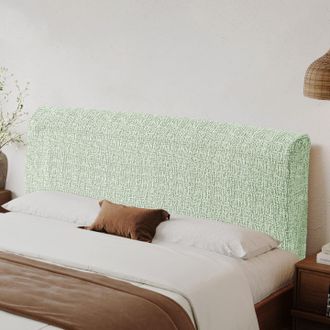 Generic Leinenstruktur Bettkopfteil Bezug Verdickte R&uuml;ckenlehne Universell passender Staubschutz f&uuml;r Kopfteil Bezug Polsterbetten Gr&uuml;n 140-170