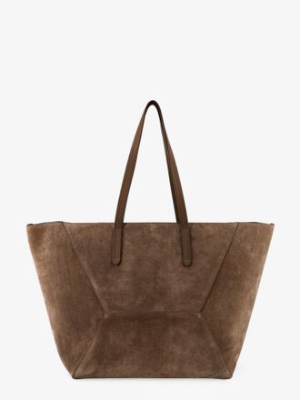Brunello Cucinelli Womens Shoulder Bag Bc Duo Suede Brown