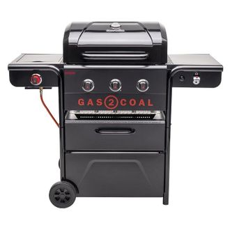 Char-Broil Char-Broil - Barbecue &agrave; gaz hybride 3 br&ucirc;leurs - Cuisson au gaz et charbon - Allumage facile - Br&ucirc;leur Sear Zone 900&deg;C - Grilles en fonte et plancha