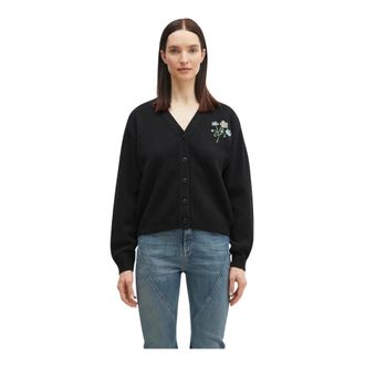 Kenzo Cardigan Fleur de Jungle - Femme - Pulls - Noir - Taille: 36 FR