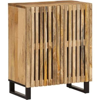 vidaXL Buffet 60x34x75 cm bois de manguier massif brut vidaXL