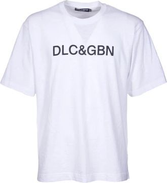 Dolce & Gabbana L&auml;ssiges Baumwoll T-Shirt - - Tops - Herren - Wei&szlig; - L
