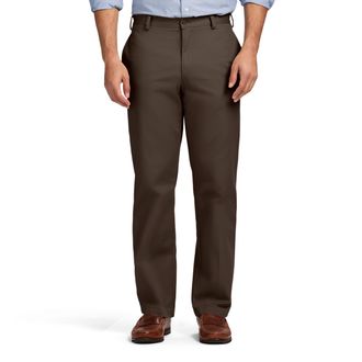 Izod Herren Flat Front Classic Fit Pant American Chino (inert Flache Vorderseite oder Plissee) Klassische Passform, Oliv/Blatt f&uuml;r Mich (Leaf It to Me), 34