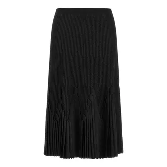 Elisabetta Franchi Femme, Jupes, Noir, Taille: 42 FR Jupe Midi Tricot&eacute;e