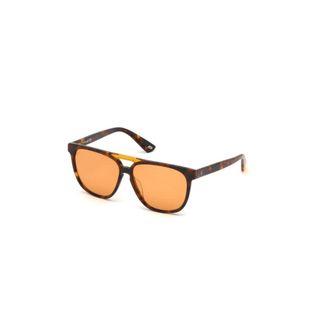 Web Eyewear unisex, Accessoires, Brun, Taille: ONE Size Lunettes de soleil rectangulaires en plastique avec protection UV