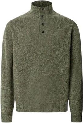 Hackett Pull col montant boutonn&eacute; en laine