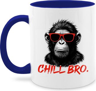 Shirtracer Tasse Tassen 325ml - Chill Bro cooler Affe Geschenk Statement lustig I Coole Geschenke junge M&auml;nner I Zocker Spr&uuml;che Teenager Geschenk Gamer I Coole S