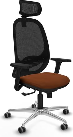 Piqueras y Crespo Stuhl mit Rollen f&uuml;r Pc Cilanco mit 3D-Armlehnen, h&ouml;henverstellbare Lendenwirbelst&uuml;tze und h&ouml;henverstellbares Kopfteil, Neigung und Neigung, Schwarz/B