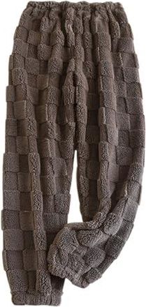 Generic Pantalon de d&eacute;tente pour femme - Grande taille - Pantalon de pyjama en polaire corail chaud - Automne/hiver - &Eacute;pais - Doux et confortable - Coupe ampl