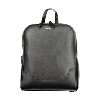 Twinset Sac &agrave; dos en cuir textur&eacute; - Femme - Sacs - Noir - Taille: ONE Size