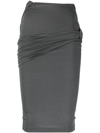 Givenchy jupe &agrave; d&eacute;tails fronc&eacute;s - Gris