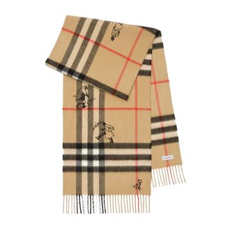 Burberry Check Mates Kaschmirschal - - Accessories - Herren - Beige - ONE SIZE