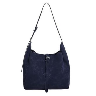 Generic Sac &agrave; bandouli&egrave;re r&eacute;tro en cuir synth&eacute;tique avec sangle r&eacute;glable pour femme, travail, shopping, voyage, quotidien, bleu, 13.39*5.12*10.24inch