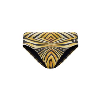 Roberto Cavalli Bas de bikini taille haute &agrave; imprim&eacute; z&eacute;br&eacute; - Homme - Maillots de bain - Jaune - Taille: L