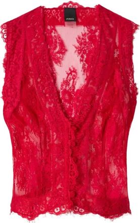 Pinko Pinko, Femme, Blouses et Chemises, Rouge, Taille: 40 FR Grazioso Gilet