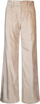 Brunello Cucinelli Femme, Pantalons, Rose, Taille: 40 FR Pantalon Large Zipp&eacute;