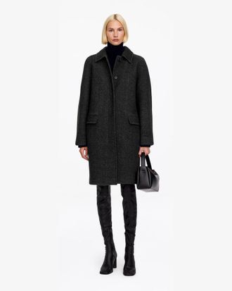 Arket Mantel Aus Wollmischung -Schwarz