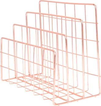 Angoily Moderner Organizer Fächer Schreibtisch Briefhalter aus Langlebigem Metall Kompakter Postsortierer für Büro und Zuhause Stilvoller Aufbewahrungsbehälte