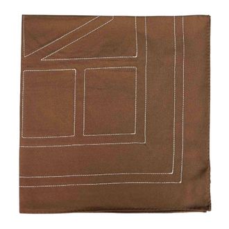 Toteme Signature Monogram Seidenschal - - Accessories - Damen - Braun - ONE SIZE