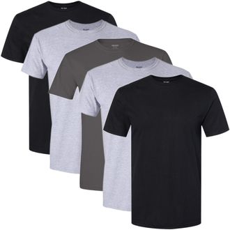 Gildan Herren Crew T-Shirts, Multipack Unterhemd, Assorted Black/Grey (4-Pack), XX-Large (4er Pack)