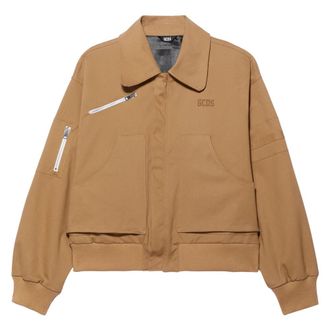 GCDS Canvas Hemdjacke - - Jackets - Herren - Beige - S