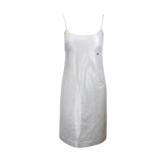Chanel Silver Sport Mesh Slip Dress Size S