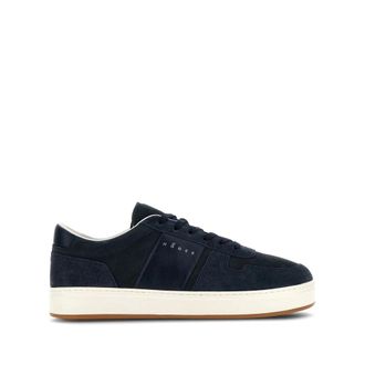 Hogan Blaue Wildleder-Sneakers mit Logo-Patch - - Shoes - Herren - Blau - 45 EU