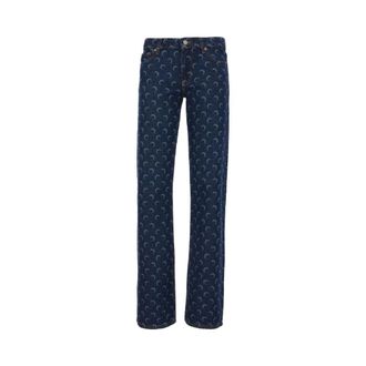 Marine Serre Damen, Jeans, Blau, LGr&ouml;&szlig;e