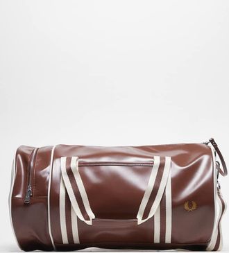 Fred Perry Klassische Sporttasche in Hellbraun & Ecru-Brown