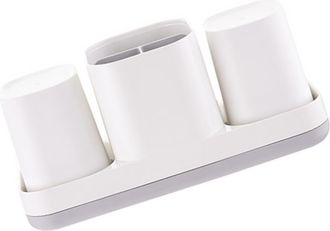 Artibetter Einfacher Zahnb&uuml;rstenhalter Badezimmer Wandmontage Wasserdichtes Aufbewahrungsregal f&uuml;r Zahnb&uuml;rste und Zahnpasta Wei&szlig; Elegant und Platzsparend