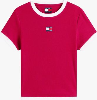 Tommy Hilfiger T-shirt c&ocirc;tel&eacute; en coton m&eacute;lang&eacute;