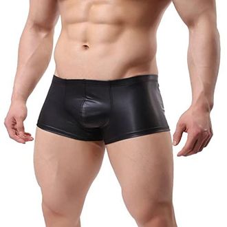 Generic Sous-v&ecirc;tement pour homme - Boxer peint &agrave; angle plat - Sous-v&ecirc;tements sexy - Enhancing quatre coins - Boxer taille homme, Noir, XXL taille courte